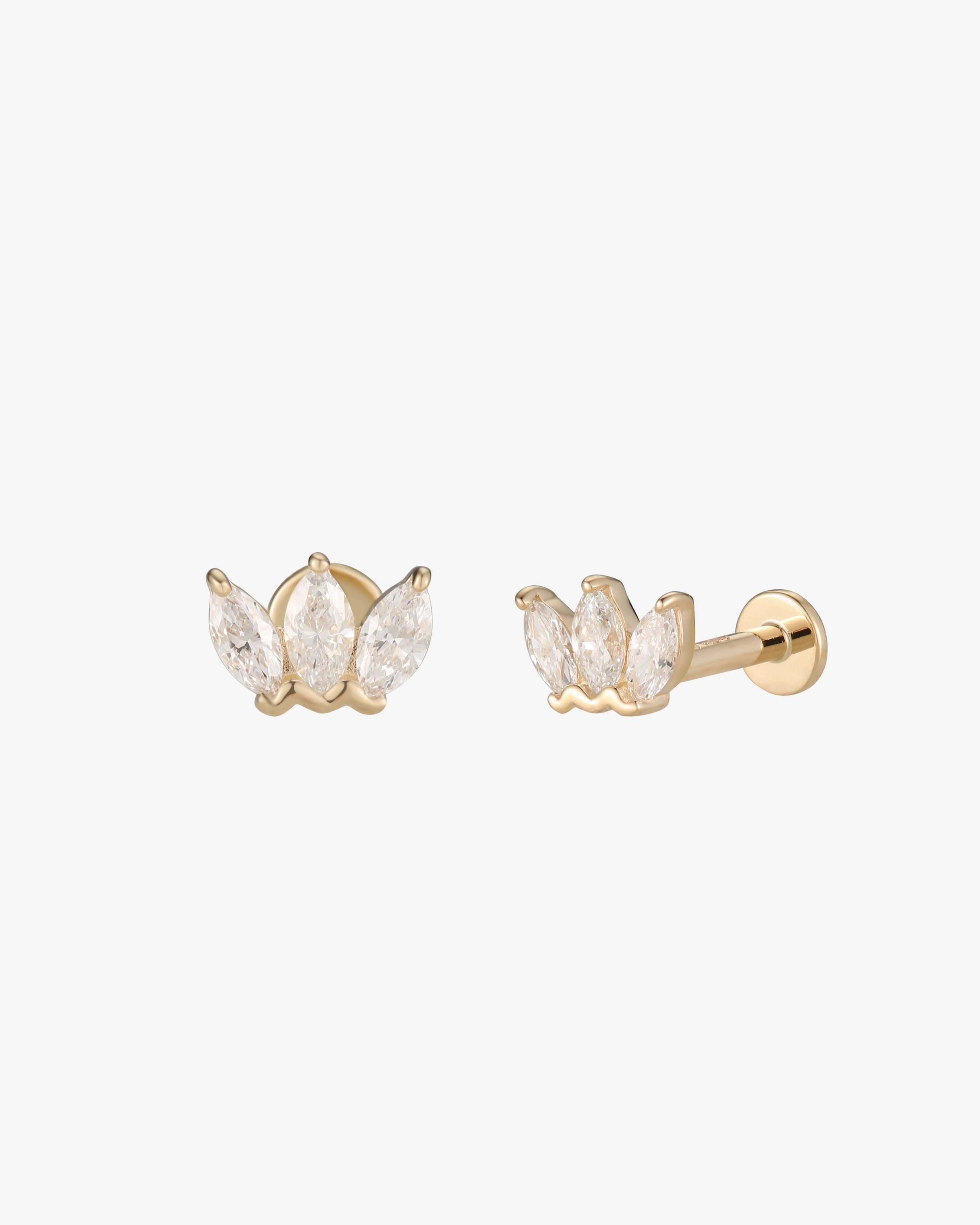 Fleuron Diamond Flatback Earring | Sculptural Jewellery – VUOI